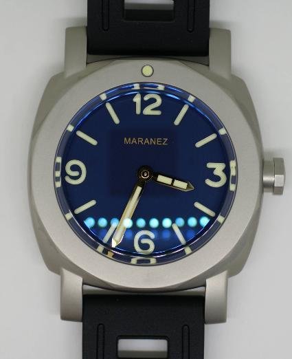 Maranez Karon steel automatic watch blue numbers – WShop360