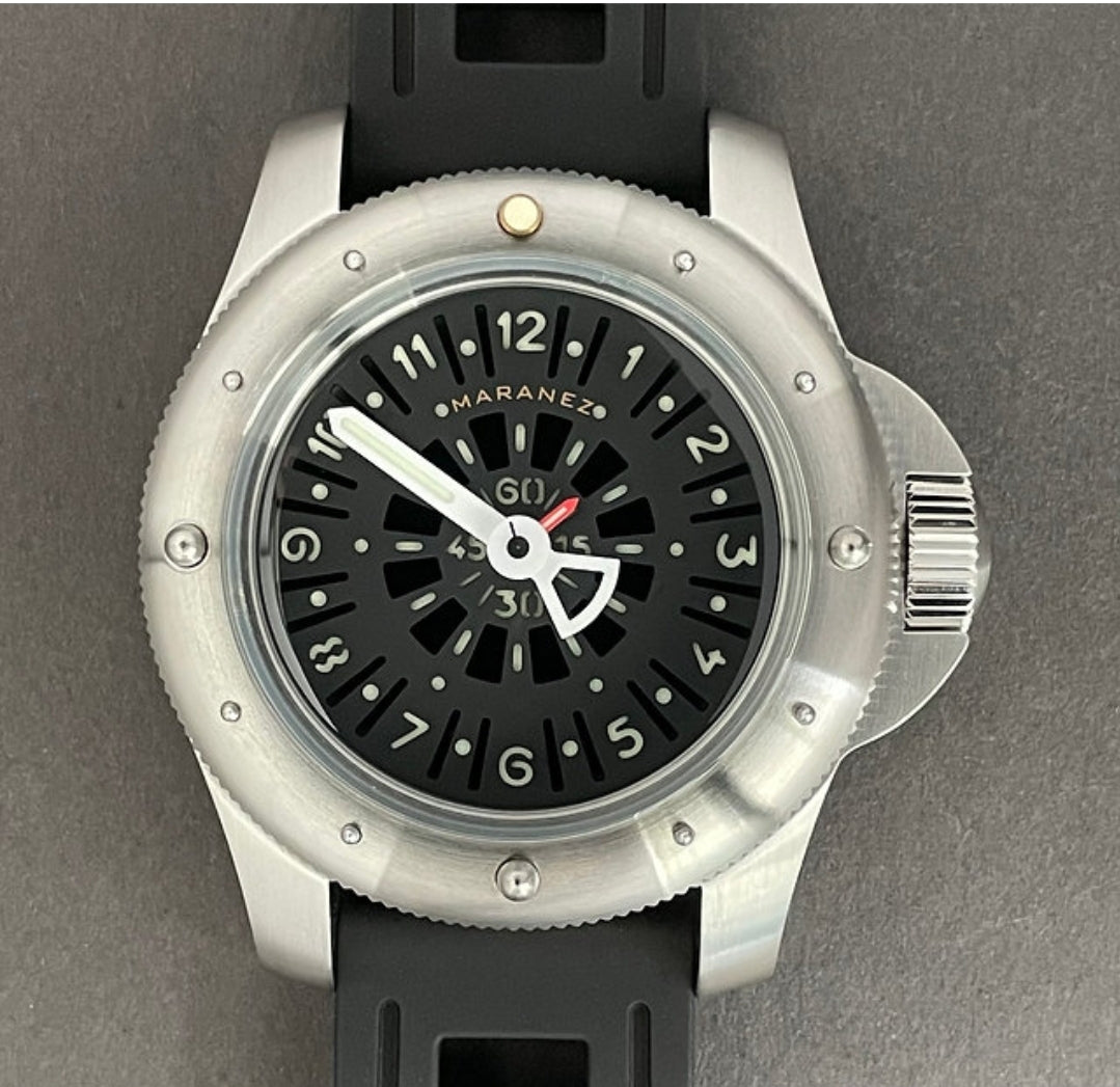 Maranez 49mm Rawai Stainless Steel gauge black Face Watch – WShop360