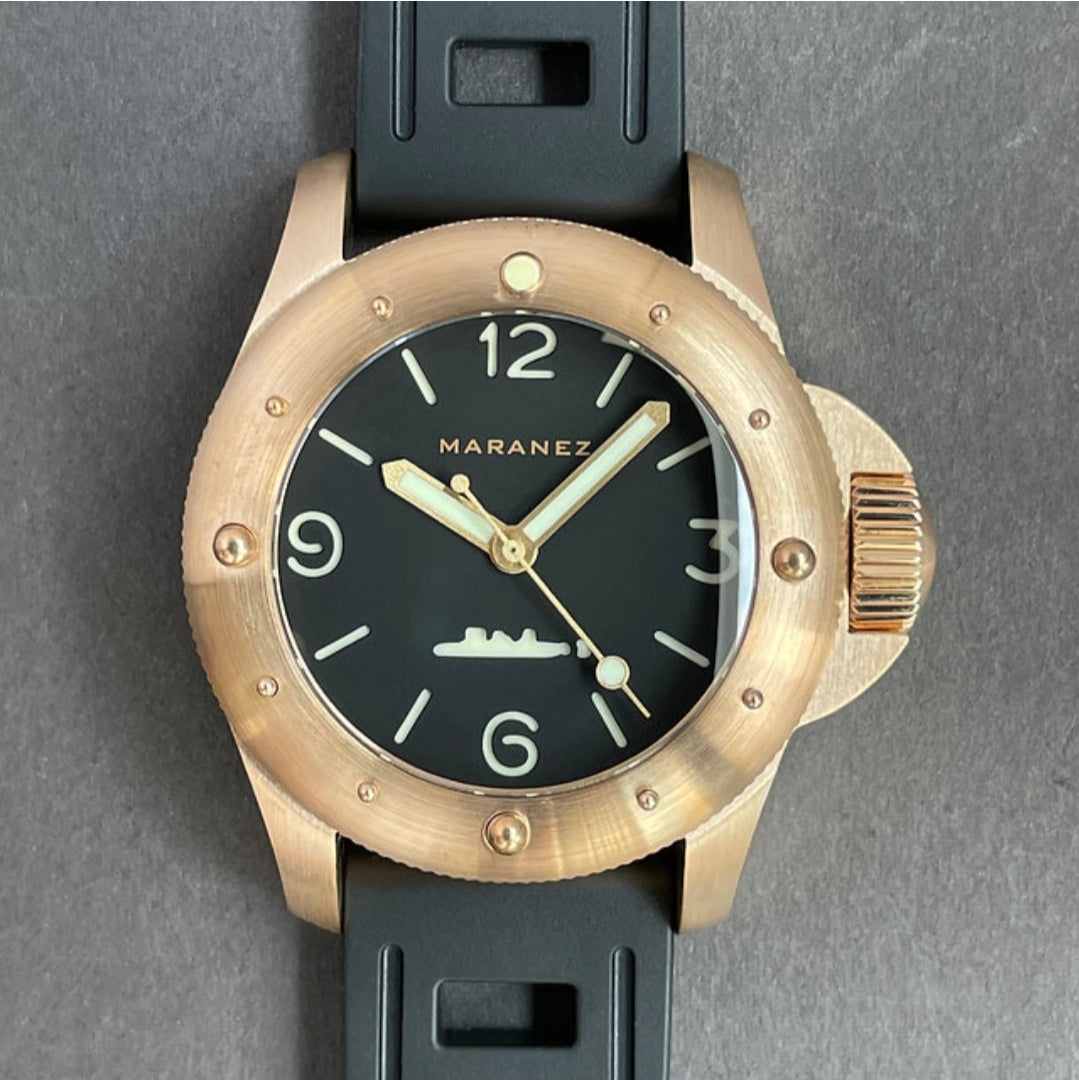 Maranez 42mm Rawai Bronze Black Face Watch – WShop360