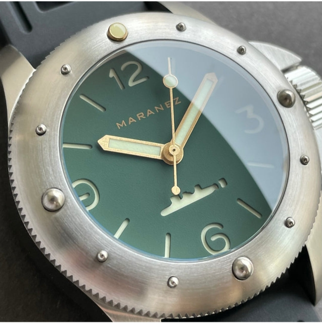 Maranez 42mm Rawai Stainless Steel Green Face Watch – WShop360